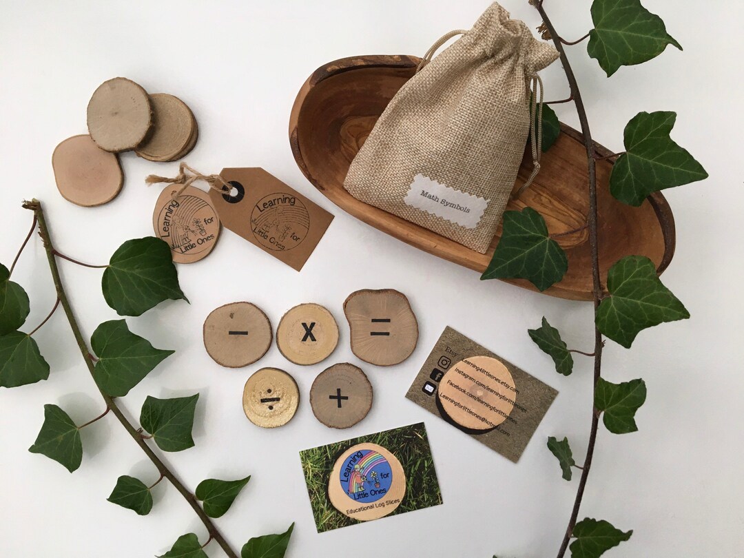 Maths Symbols, Numeracy, Maths, Log Slices, Wooden Slices, Educational ...