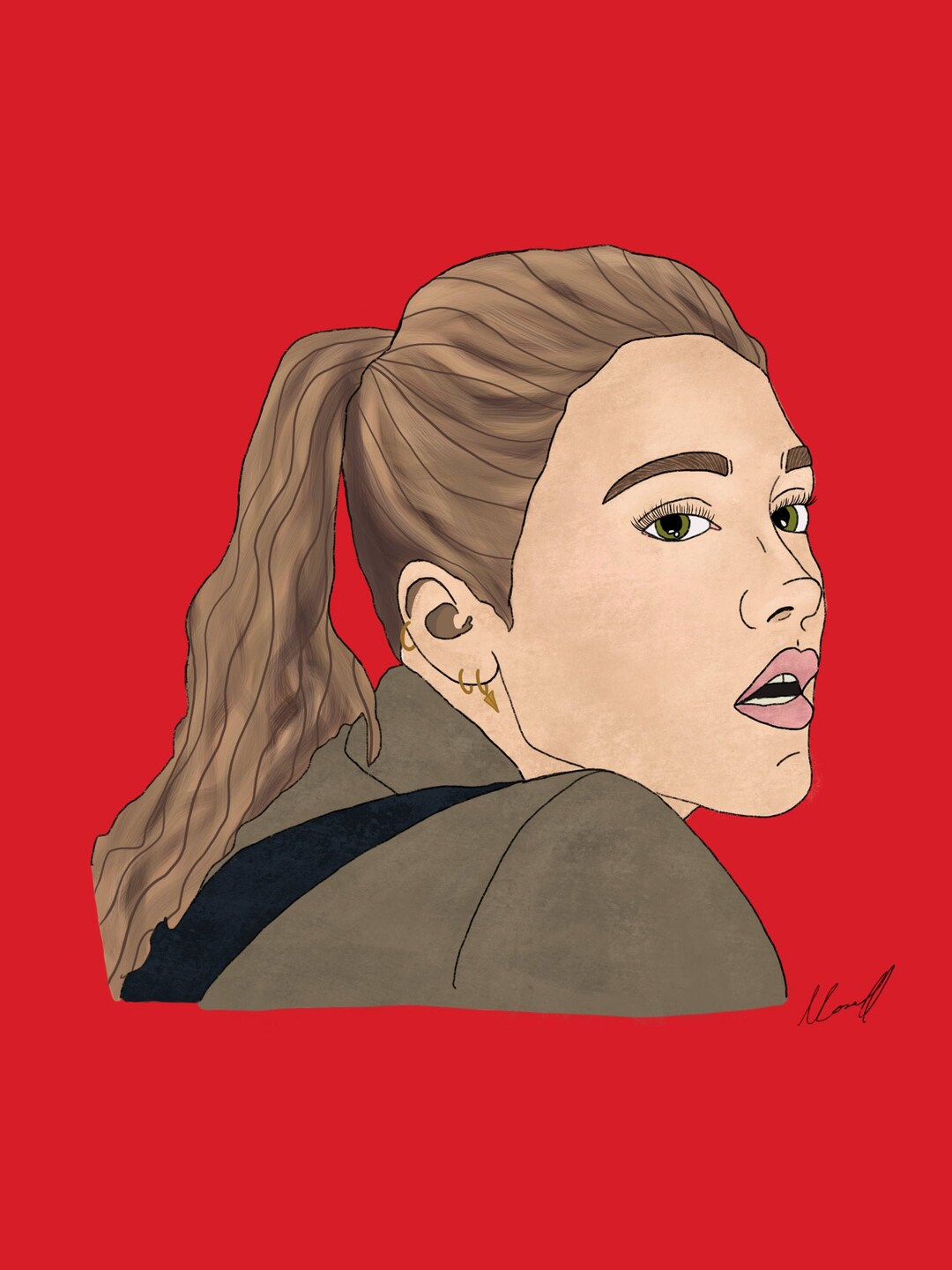 Florence Pugh Yelena Belova Digital Portrait - Etsy