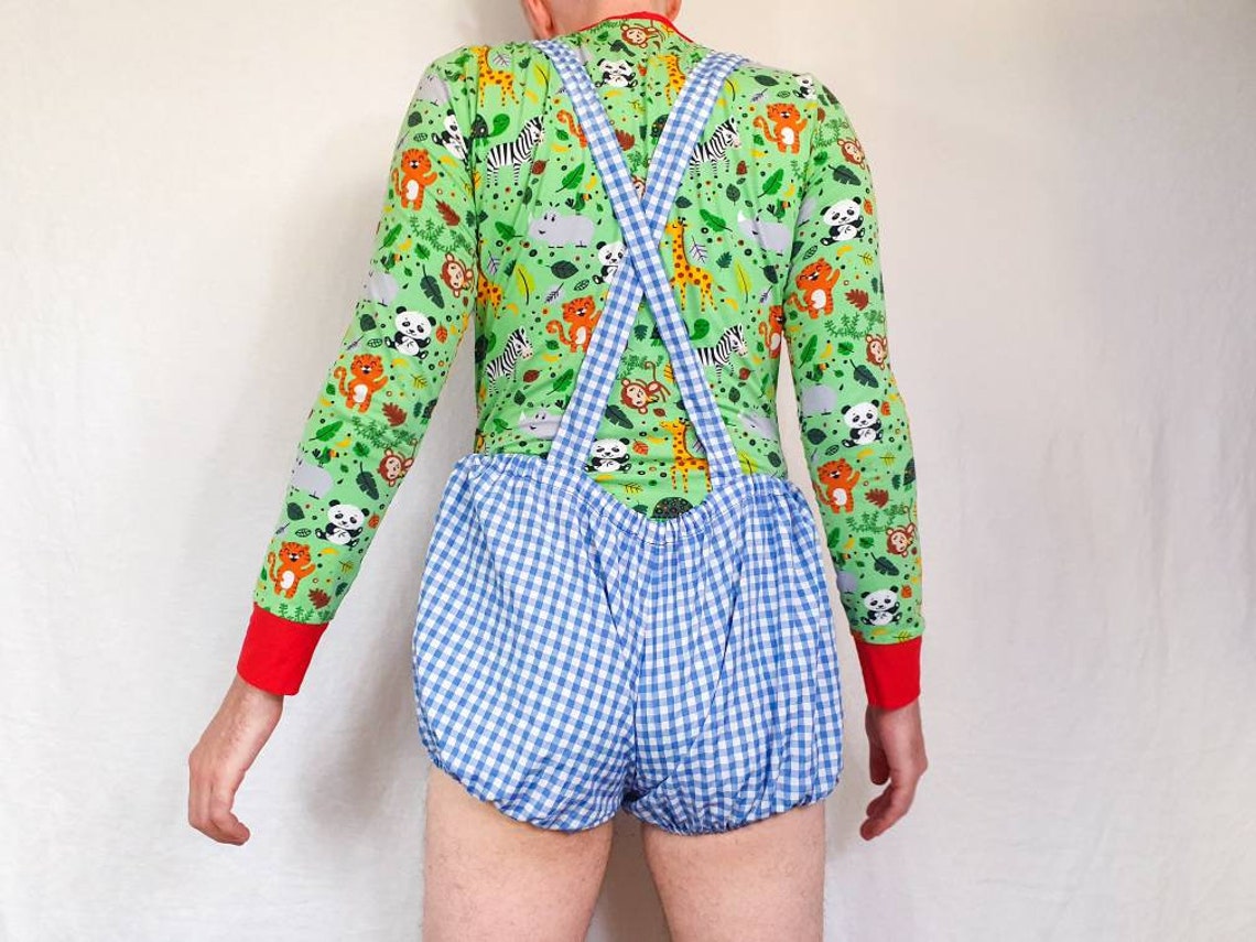 ABDL romper gingham diaper lover dungarees adult baby | Etsy