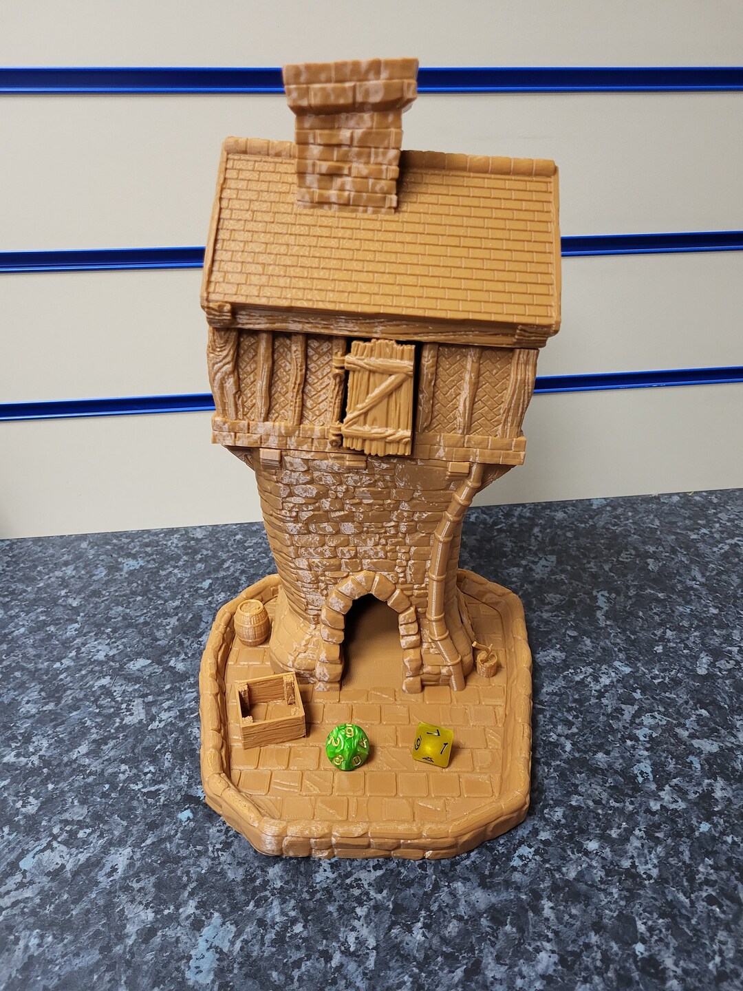 The Sky House Dice Tower - Two Dice Entrances, Detailed, Two Roof ...