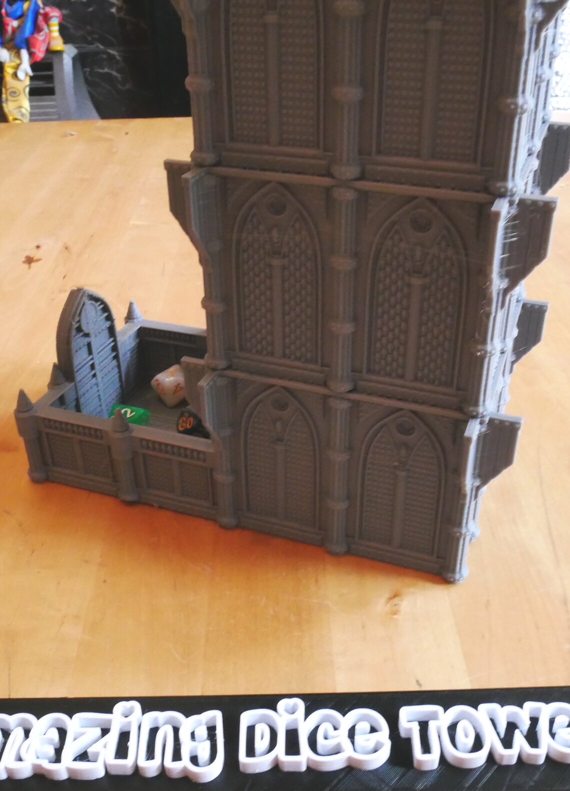 Cathedral Dice Tower 3D Printed Dice Tower Printed as - Etsy