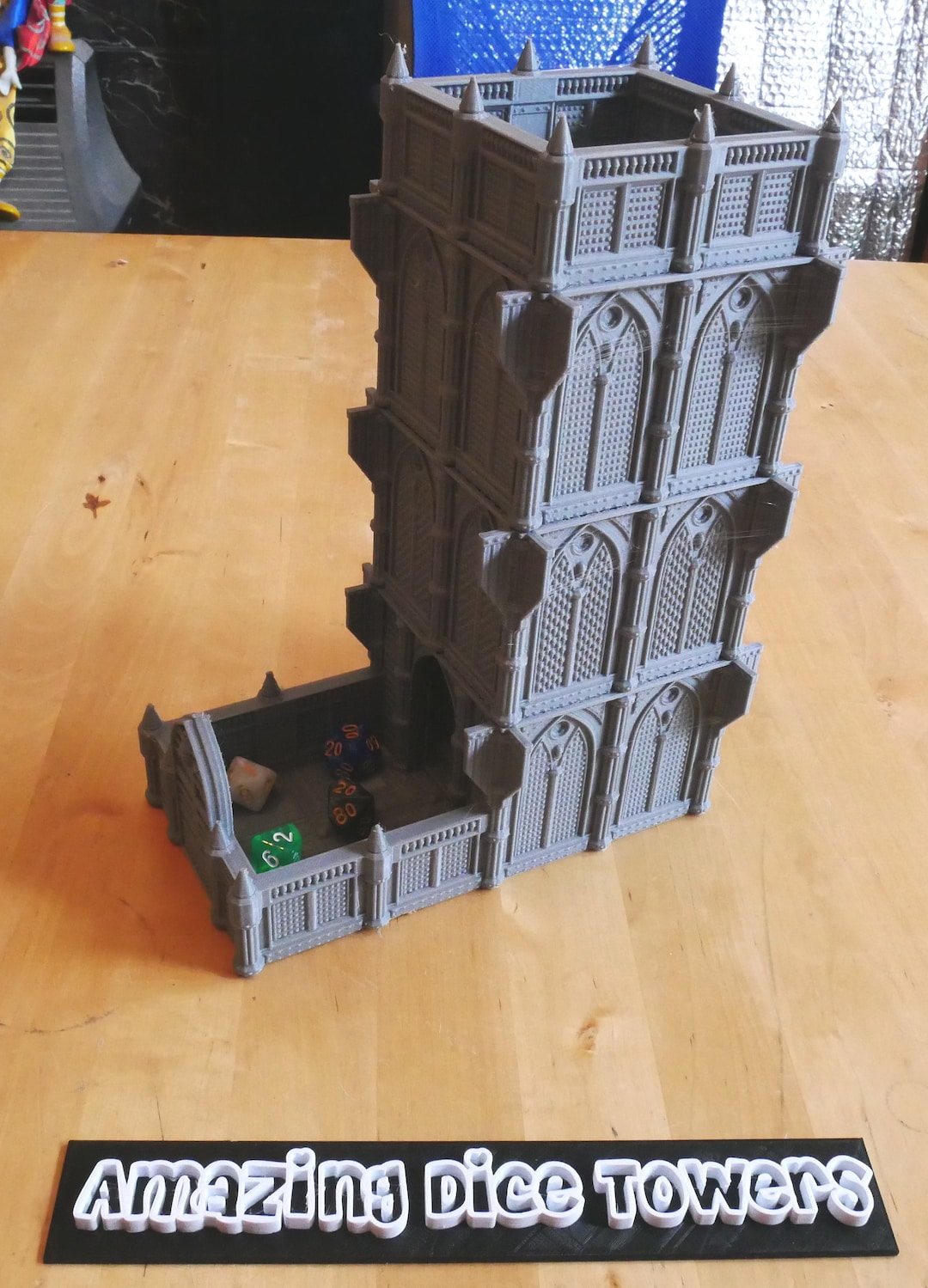 Cathedral Dice Tower - 3D Printed Dice Tower - Printed as Single Piece ...