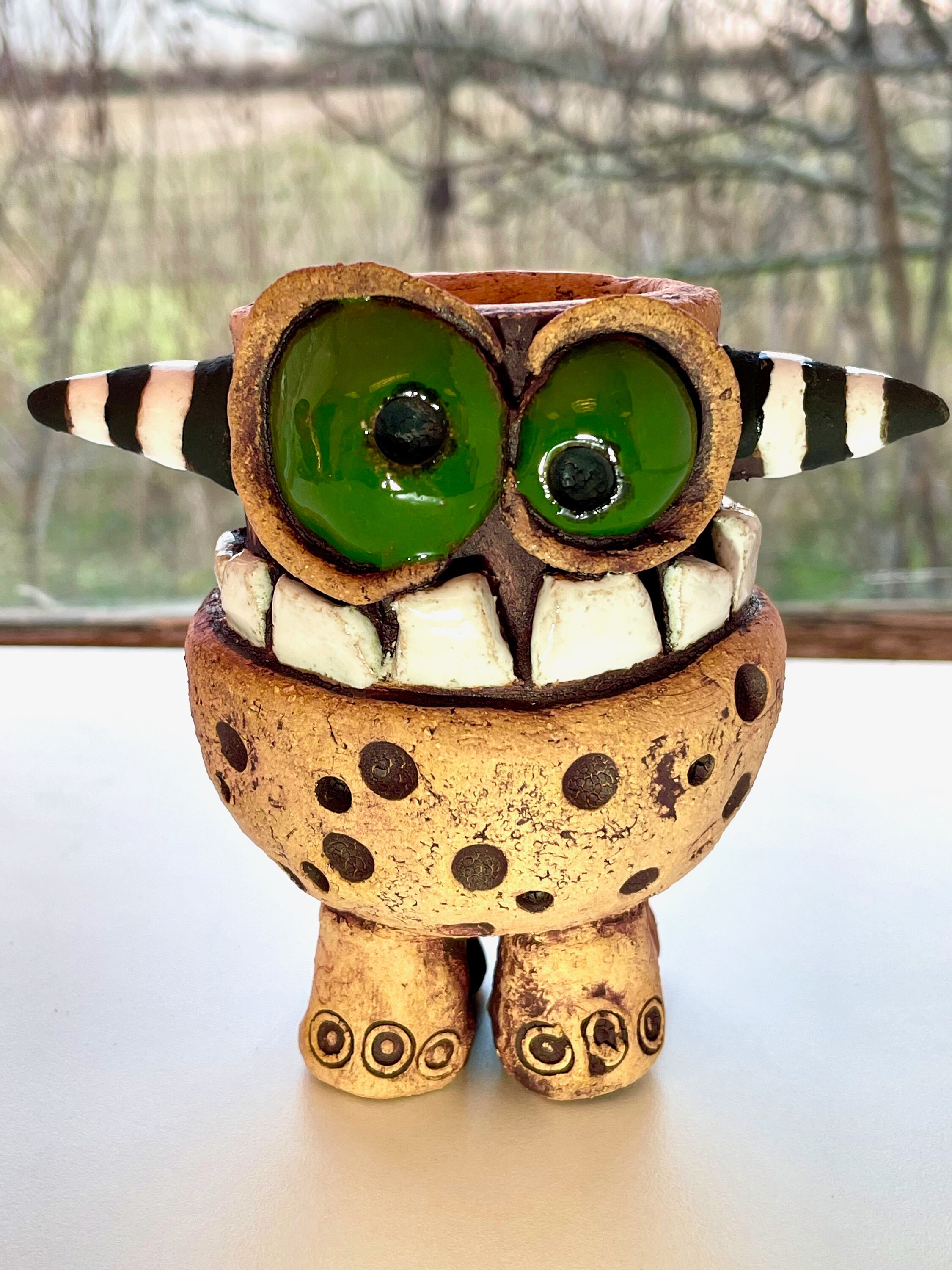 Fugly Clay Plant Pot, Monster Pot, Ceramic Character Pen or Plant Pot ...