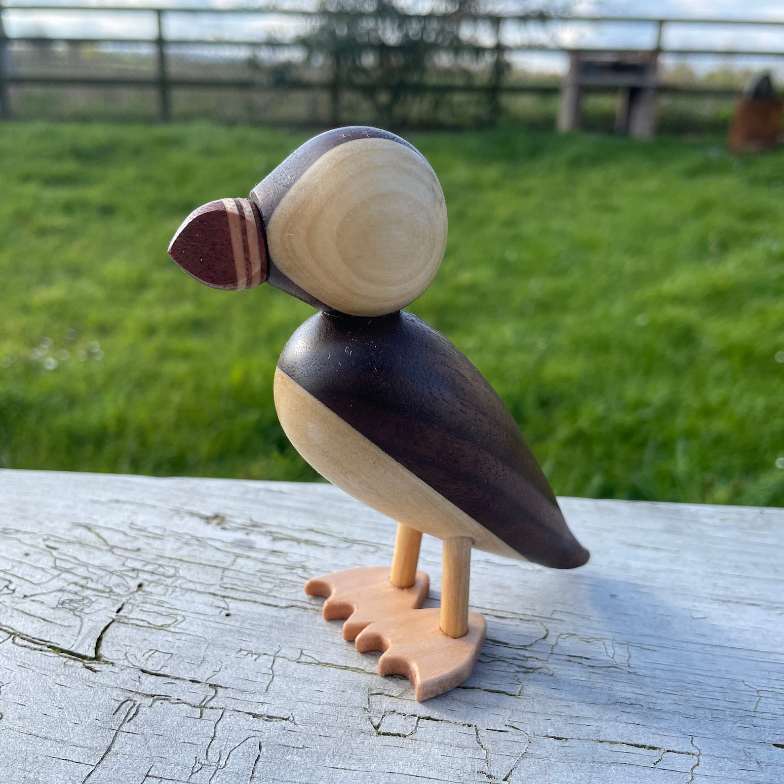 Handmade Wooden Puffins - Etsy UK