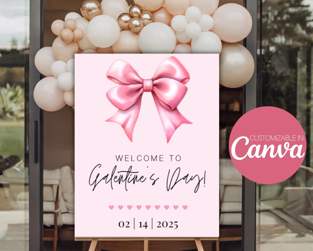 Galentines Day, Girls Night Sign Template, Printable Galentines Party ...