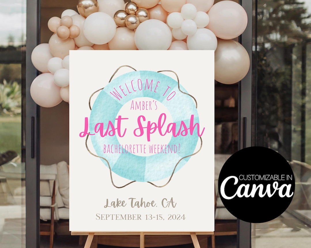 Editable Bachelorette Party Welcome Sign Template, Bachelorette Welcome ...