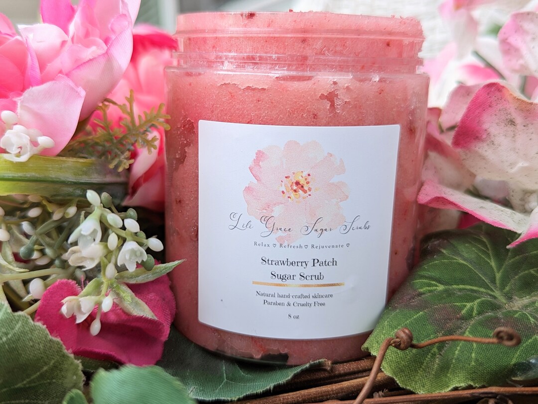 Natural Sugar Scrub, Strawberry Sugar Scrub, Strawberry, Sugar Scrub ...
