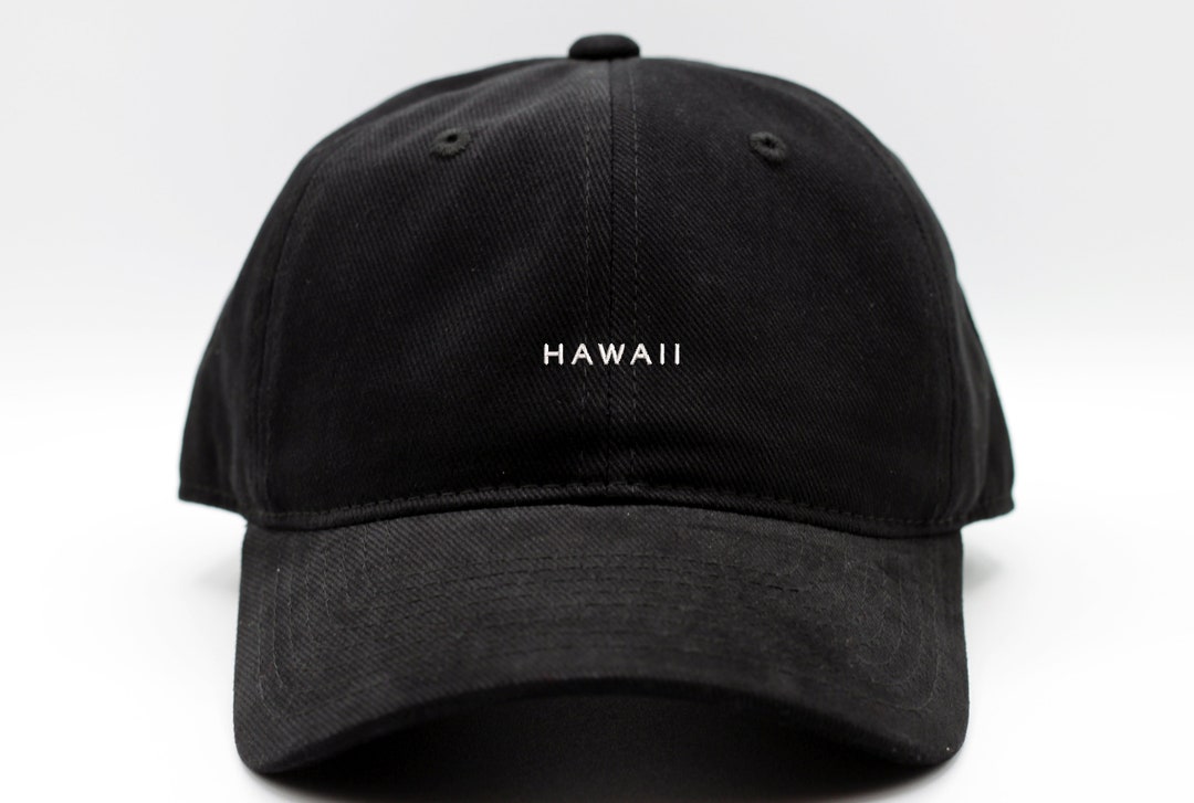 Hawaii Dad Hat: Black Cotton Cap - Etsy