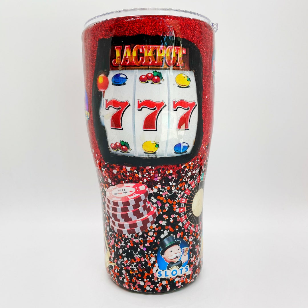 Casino Tumbler. Slot Machine Gambling Gambler Cards Slots Personalized ...