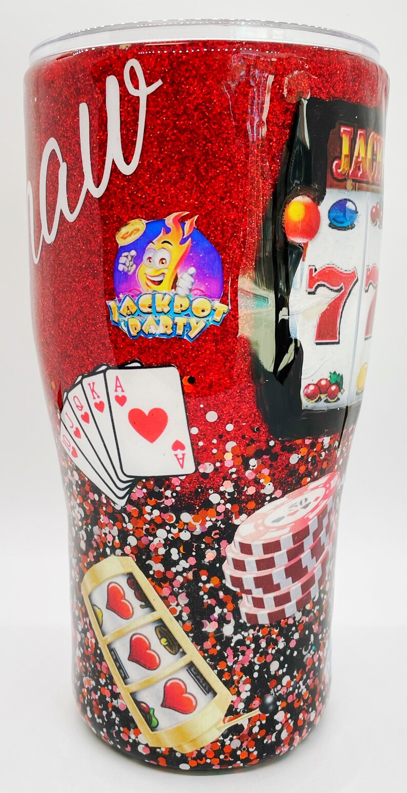 Casino Tumbler. Slot Machine Gambling Gambler Cards Slots Personalized ...