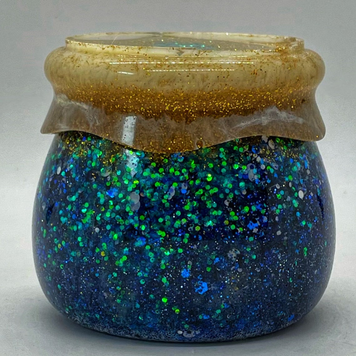 Jar With Screw Lid. Epoxy Resin With Glitter and Alcohol Ink. - Etsy