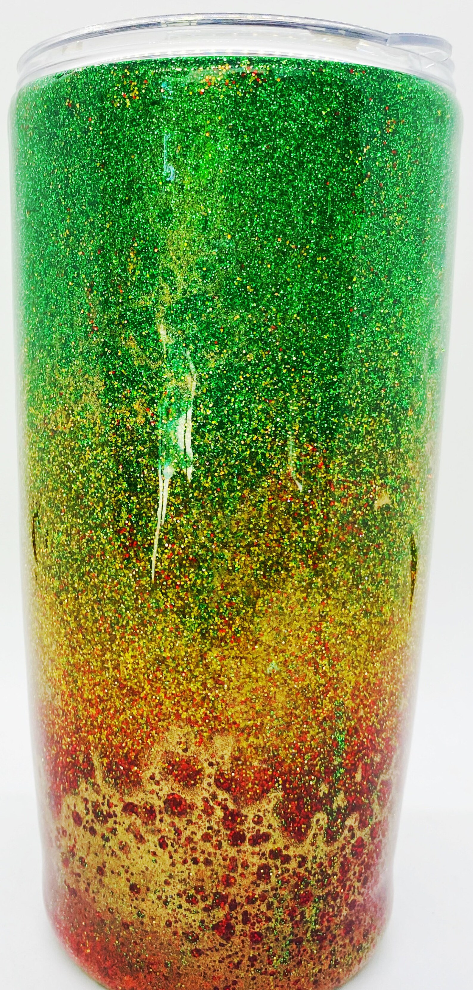 Good Vibes Tumbler Reggae Red Gold Green Glitter Shaka Beach Waves ...