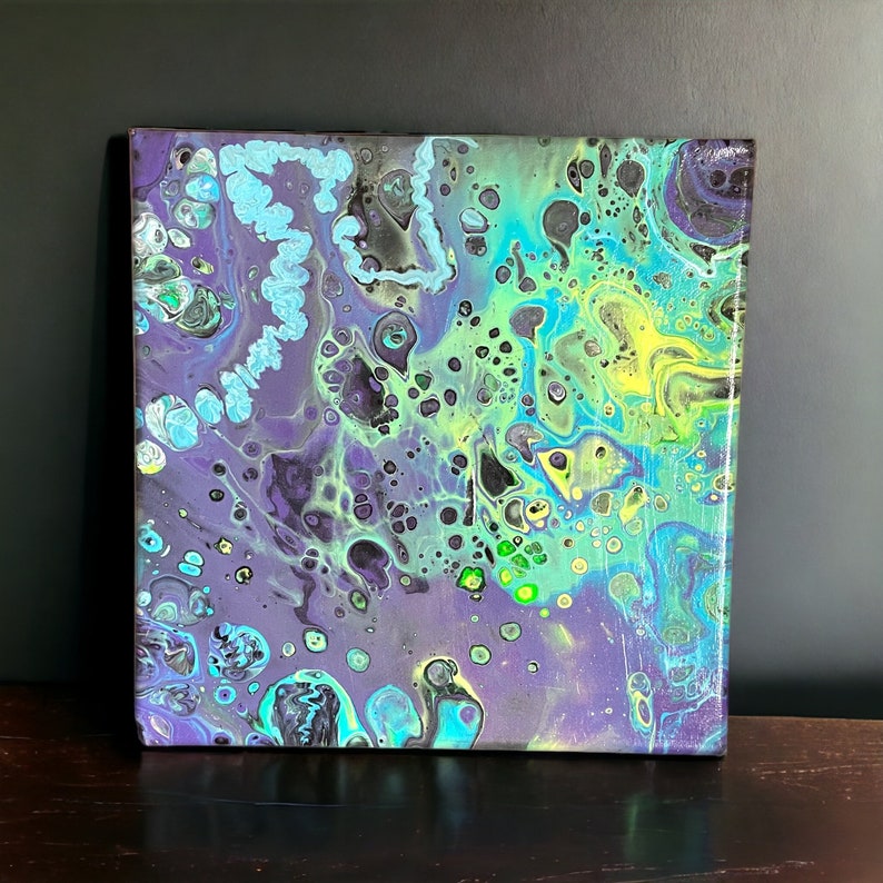 Original Fluid Art Canvas 10 X 10 - Etsy