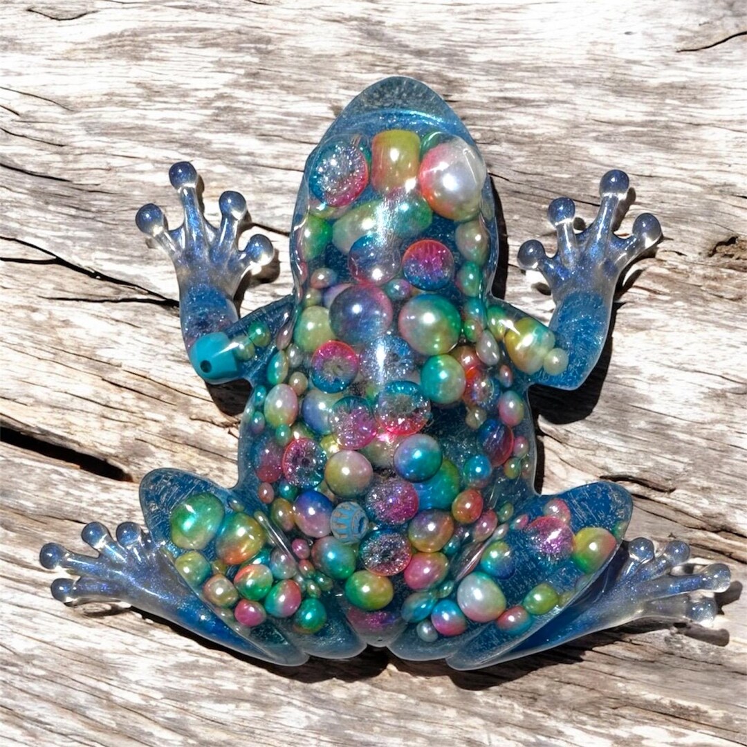 Resin Frog Mermaid Beads Rainbow Paper Weight Desk Decor Home Gift - Etsy