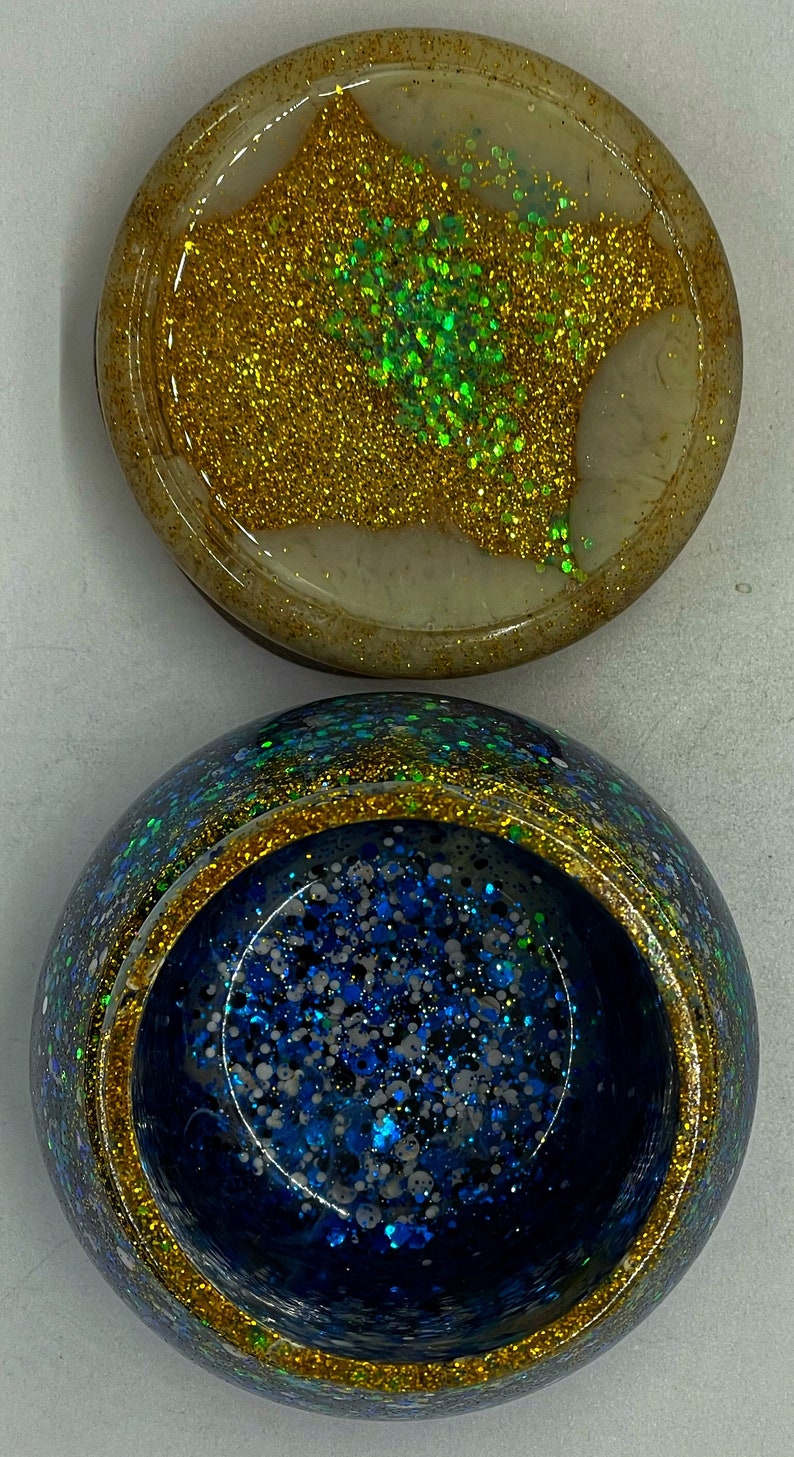 Jar With Screw Lid. Epoxy Resin With Glitter and Alcohol Ink. - Etsy