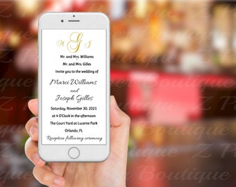 E Vite Email Wedding Invitation - Etsy