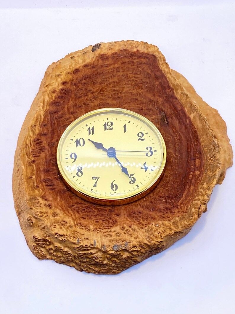 Burl Slab Wall Clock - Etsy