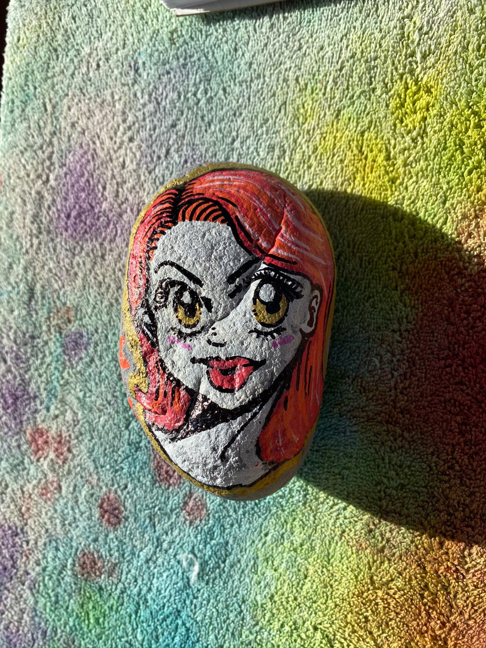 Handmade Avatar/ Girl Double Sided Rock Red Hair Girl Sally Avatar Ang ...