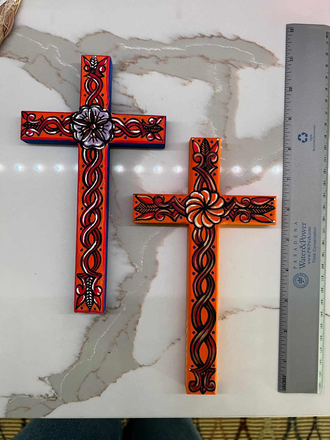 Armenian Cross, Beautiful Hand Painted Wood Cross, Armenian Gift Idea ...