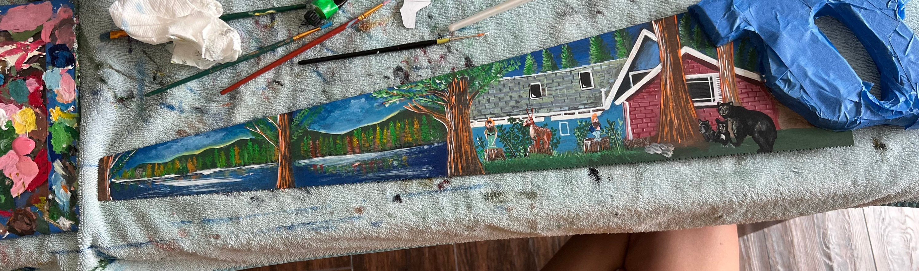 Hand Painted Hand-saw - Etsy