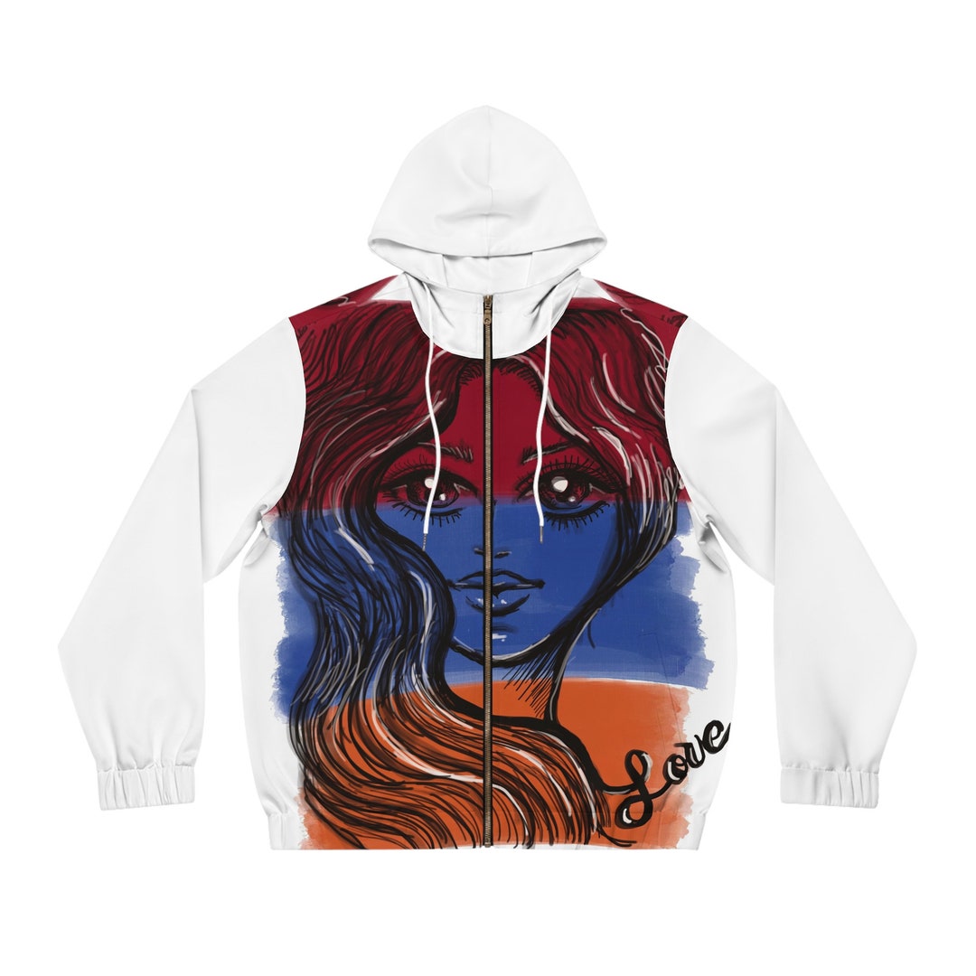 Armenian Eyes Art Full-zip Hoodie, Flag Colors Design - Etsy