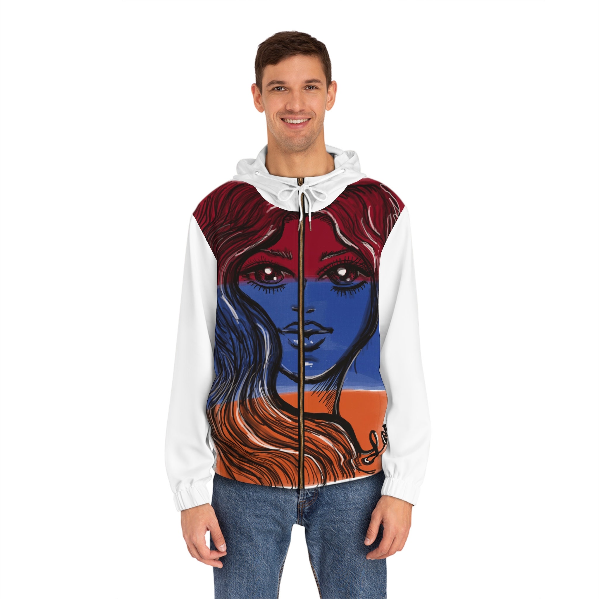 Armenian Eyes Art Full-zip Hoodie, Flag Colors Design - Etsy