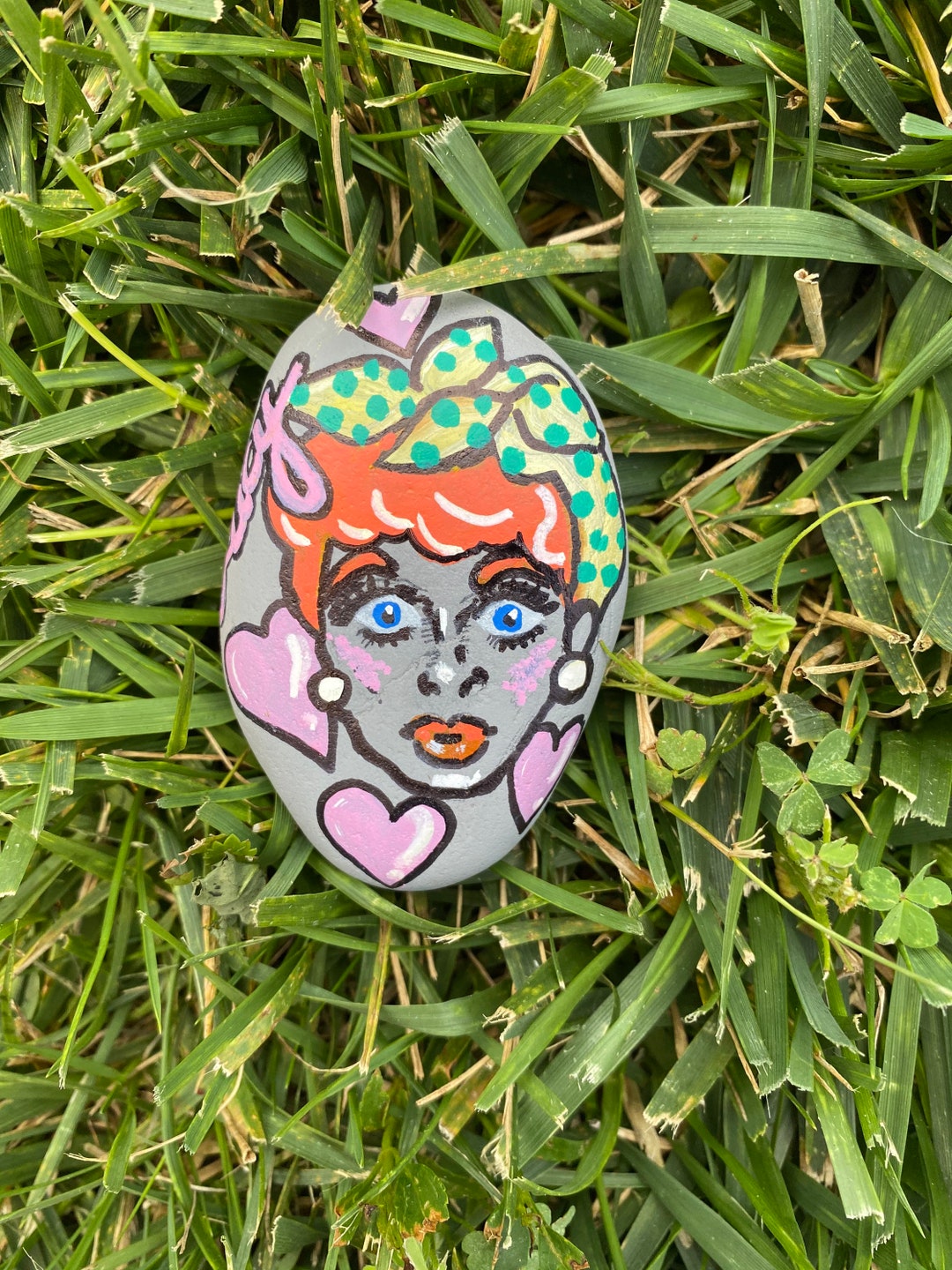 Hand-painted I Love Lucy Rock, Classic TV Collectible - Etsy