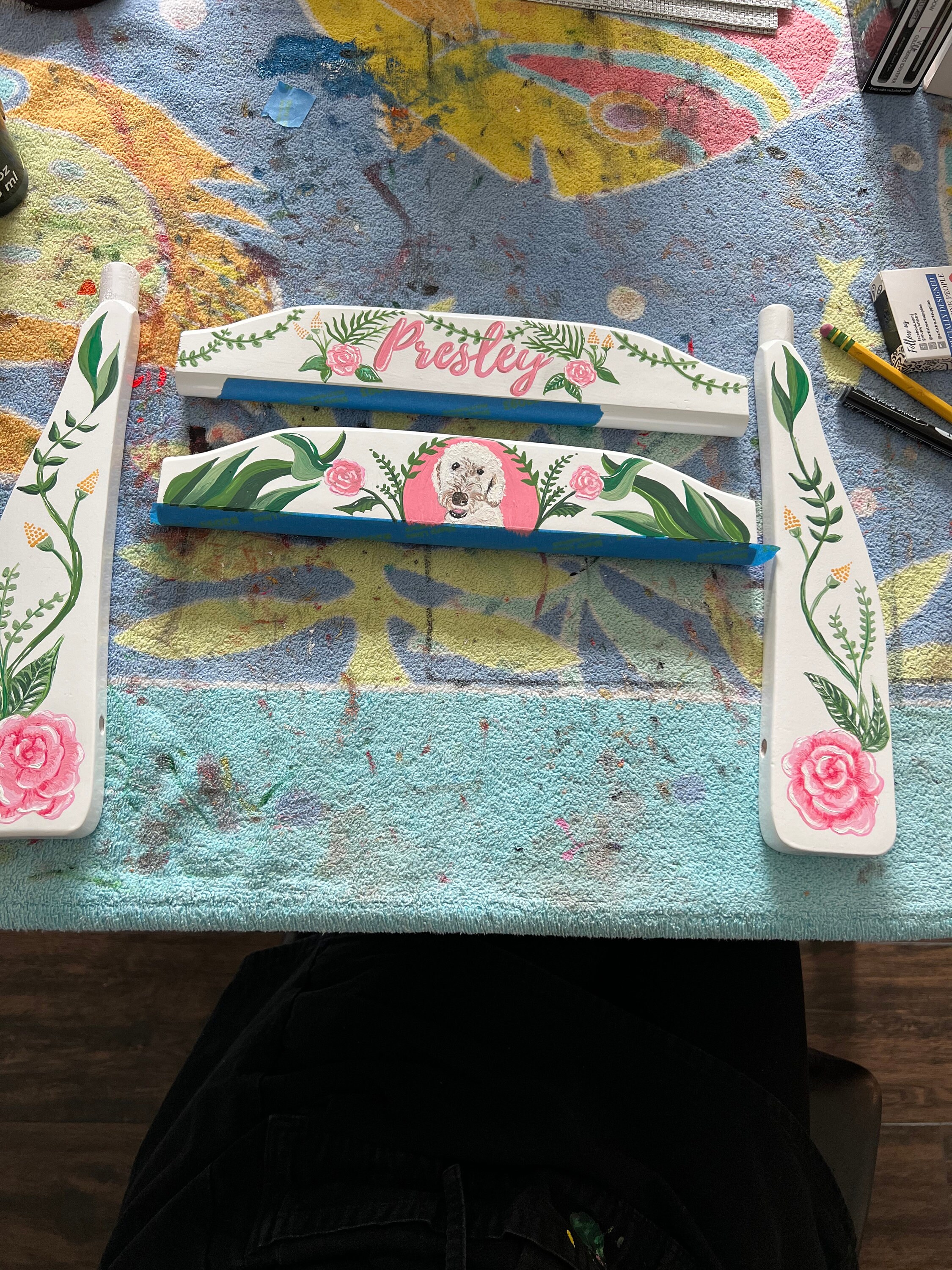 Custom, Personalized Kids Rocking Chair, Hand Painted Rocking Chair for ...