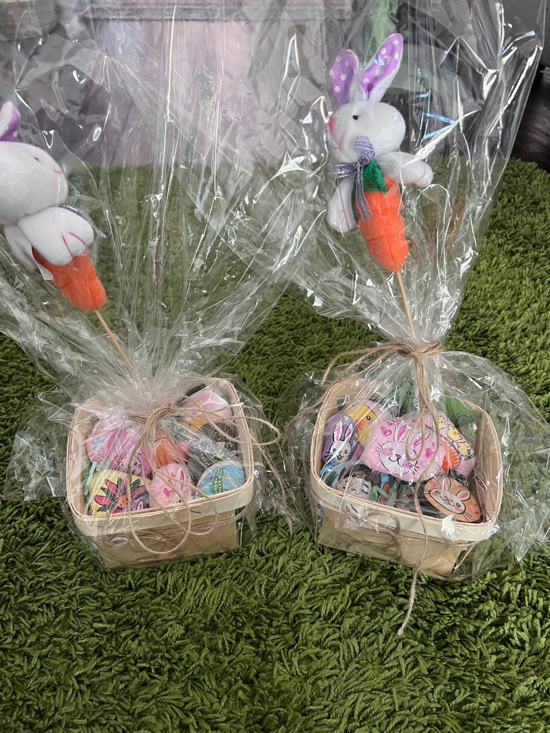 Handmade, Easter Basket Filled With Handpainted Rocks - Etsy