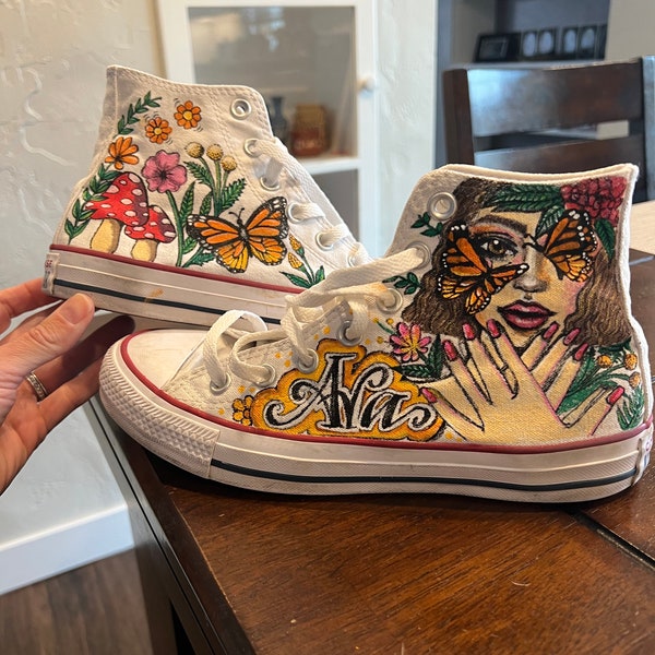 Painted Sneakers - Etsy