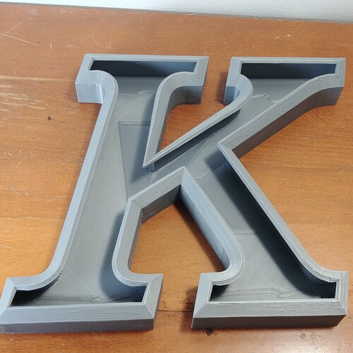 3D Printed Letters Custom Decorative Sign 3D Alphabet Fillable - Etsy