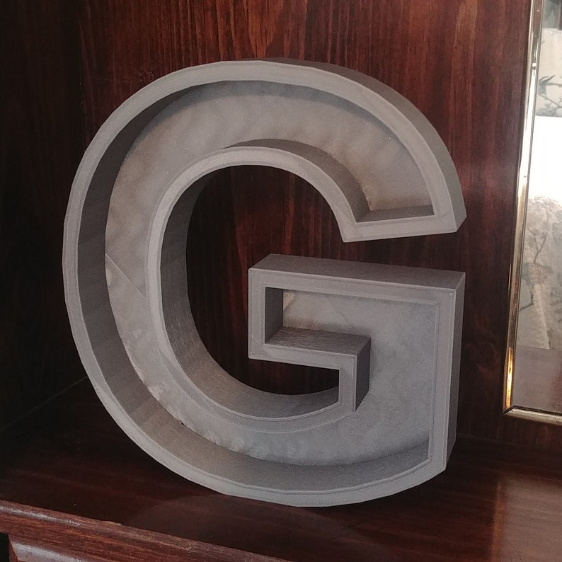 3D Printed Letters Custom Decorative Sign 3D Alphabet Fillable | Etsy