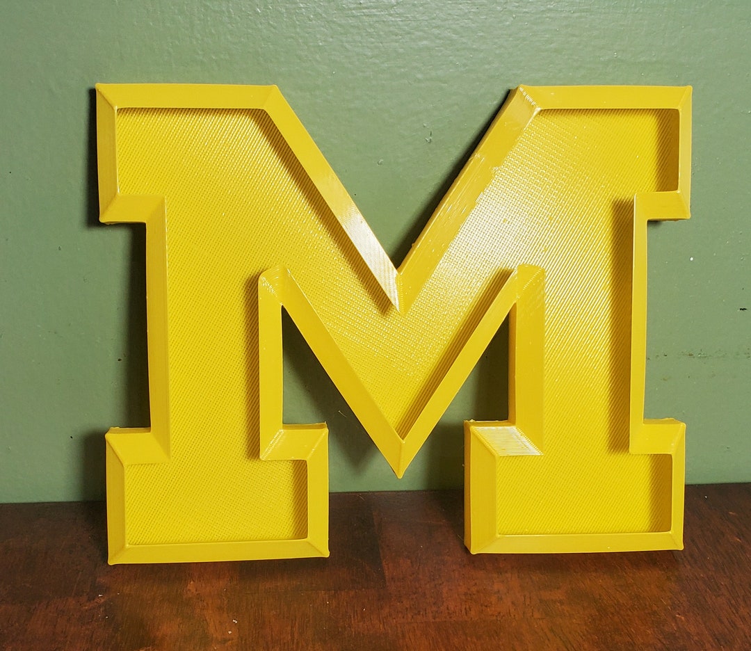 University of Michigan Thin Wall 3D Printed Fillable Michigan Snack ...
