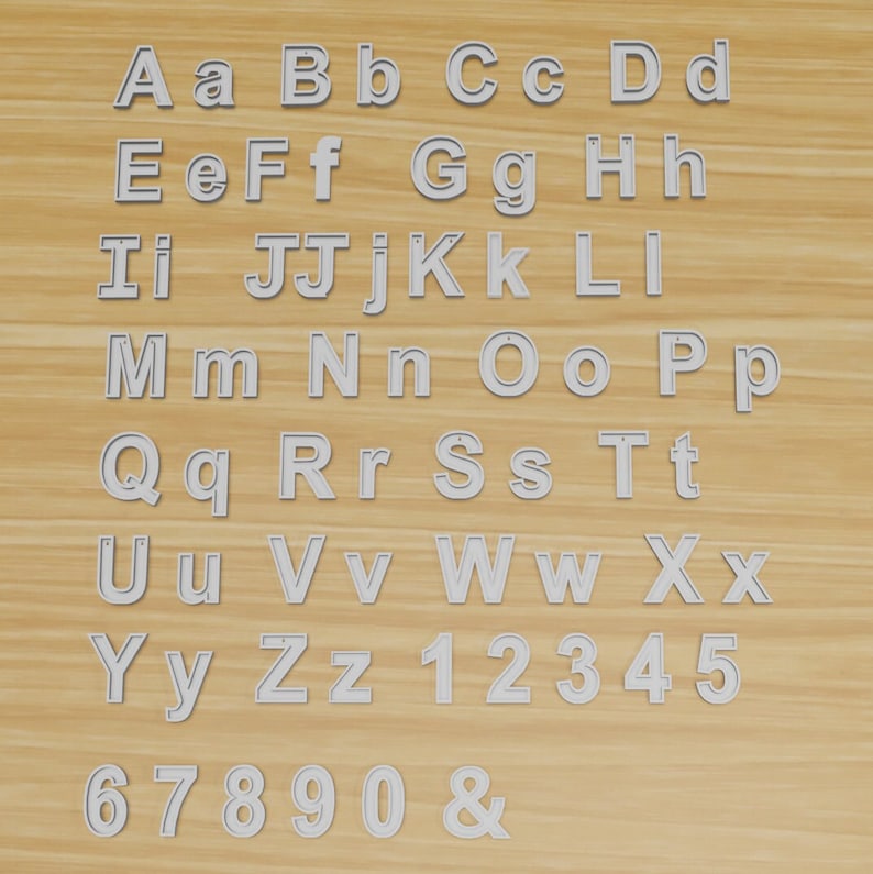 3D Printed Letters Custom Decorative Sign 3D Alphabet Fillable | Etsy