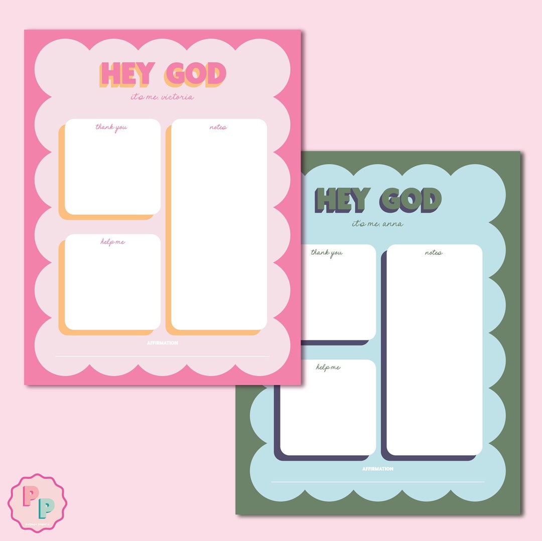 Hey God Prayer Pad - Etsy