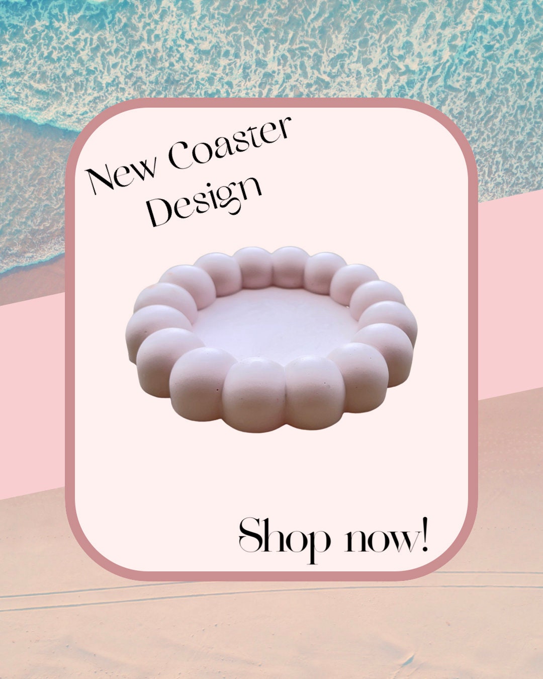 Pastel Pink Bubble Coaster - Etsy