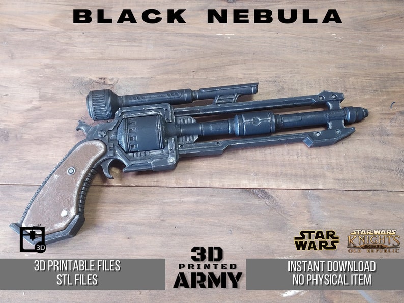 Black Nebula Heavy Blaster for Cosplay / Theron Shan's - Etsy Australia