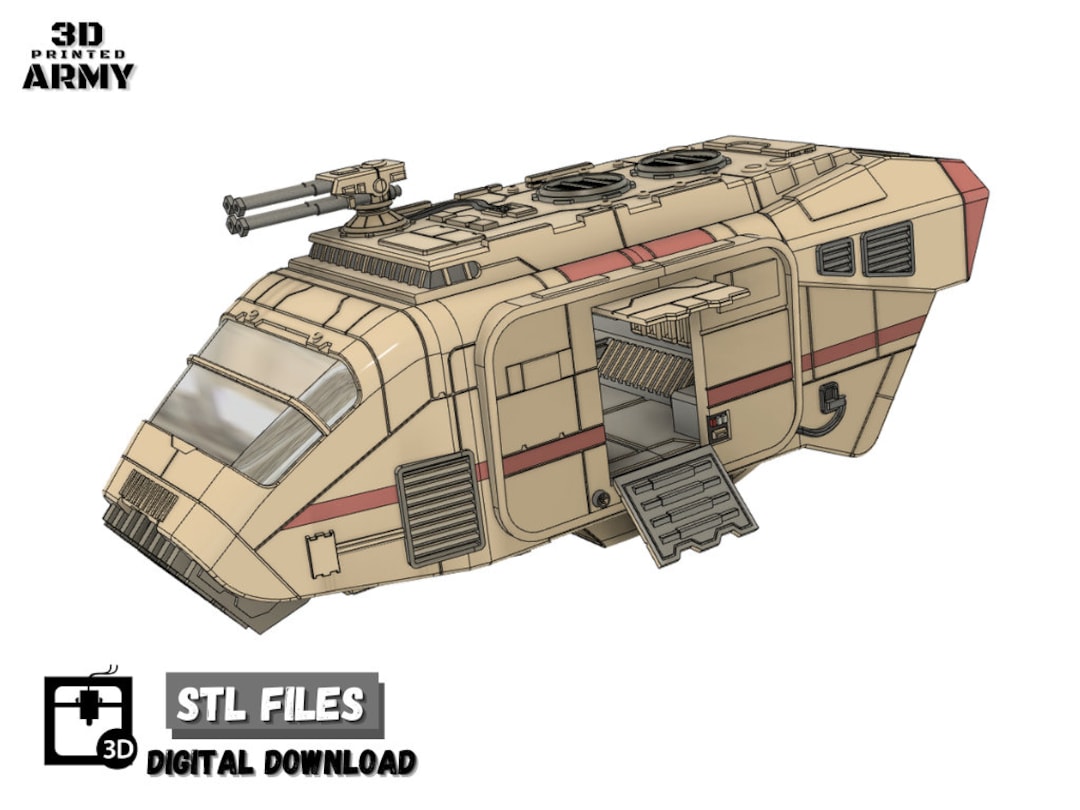 Star Wars A-A5 Speeder Truck for SW Legion /3D Print STL Files ...