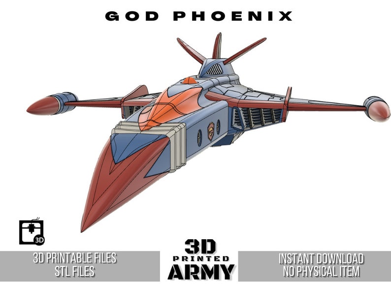 Gatchaman God PHOENIX Starship / STL Files for 3dprinting / - Etsy Canada