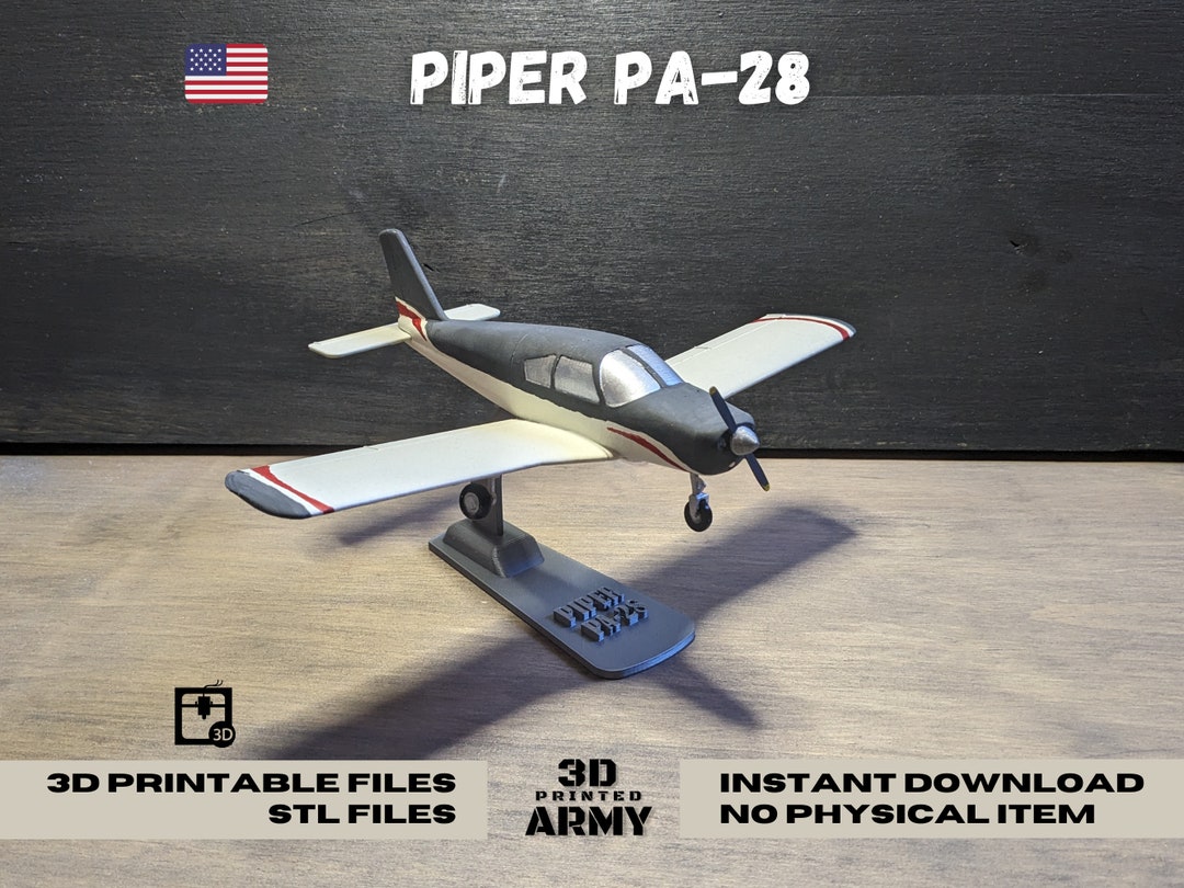 Piper PA-28 Cherokee / STL Files for 3D Printing / Instant Download ...