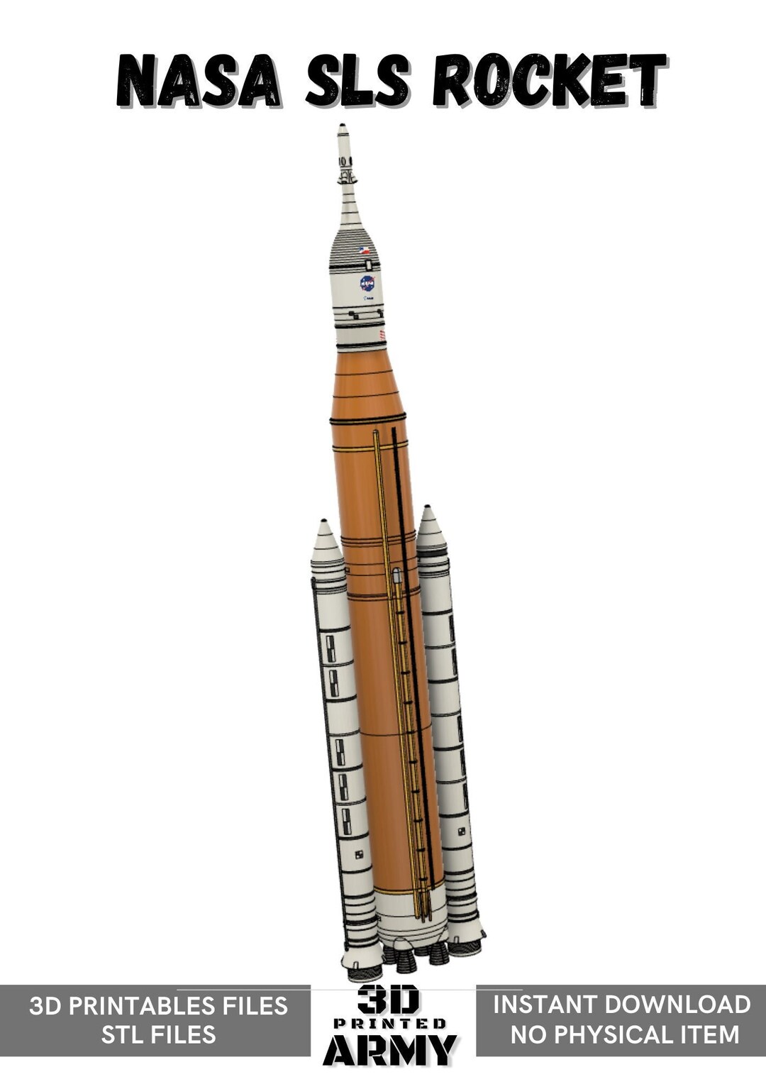 Nasa SLS Rocket / STL Files for 3D Printing / Instant Download - Etsy ...