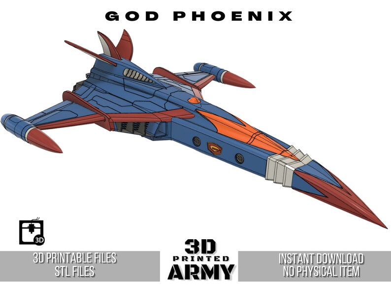 Gatchaman God PHOENIX Starship / STL Files for 3dprinting / - Etsy Canada