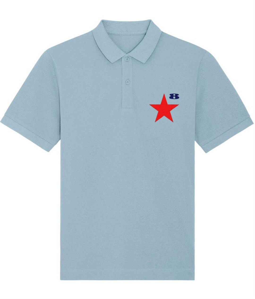 STAR: Sky Blue Embroidered Polo Inspired by Peter Blake and Paul Weller ...
