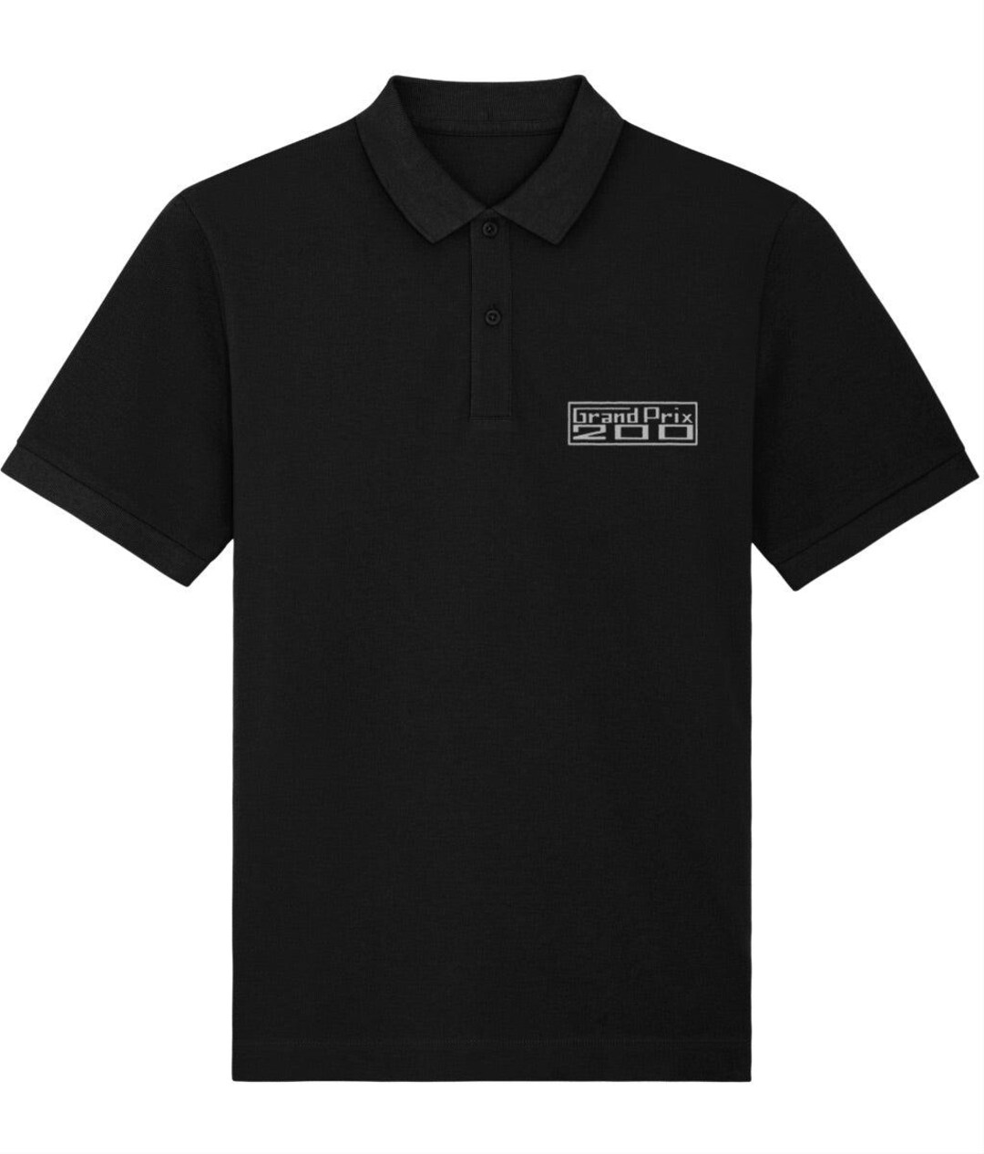 GP200: Black Embroidered Polo Inspired by Classic Lambretta Scooters ...