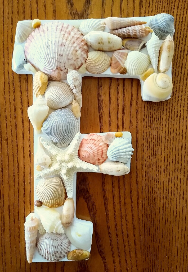 Sea Shell Letters Natural Sea Shells Made to Order Home - Etsy