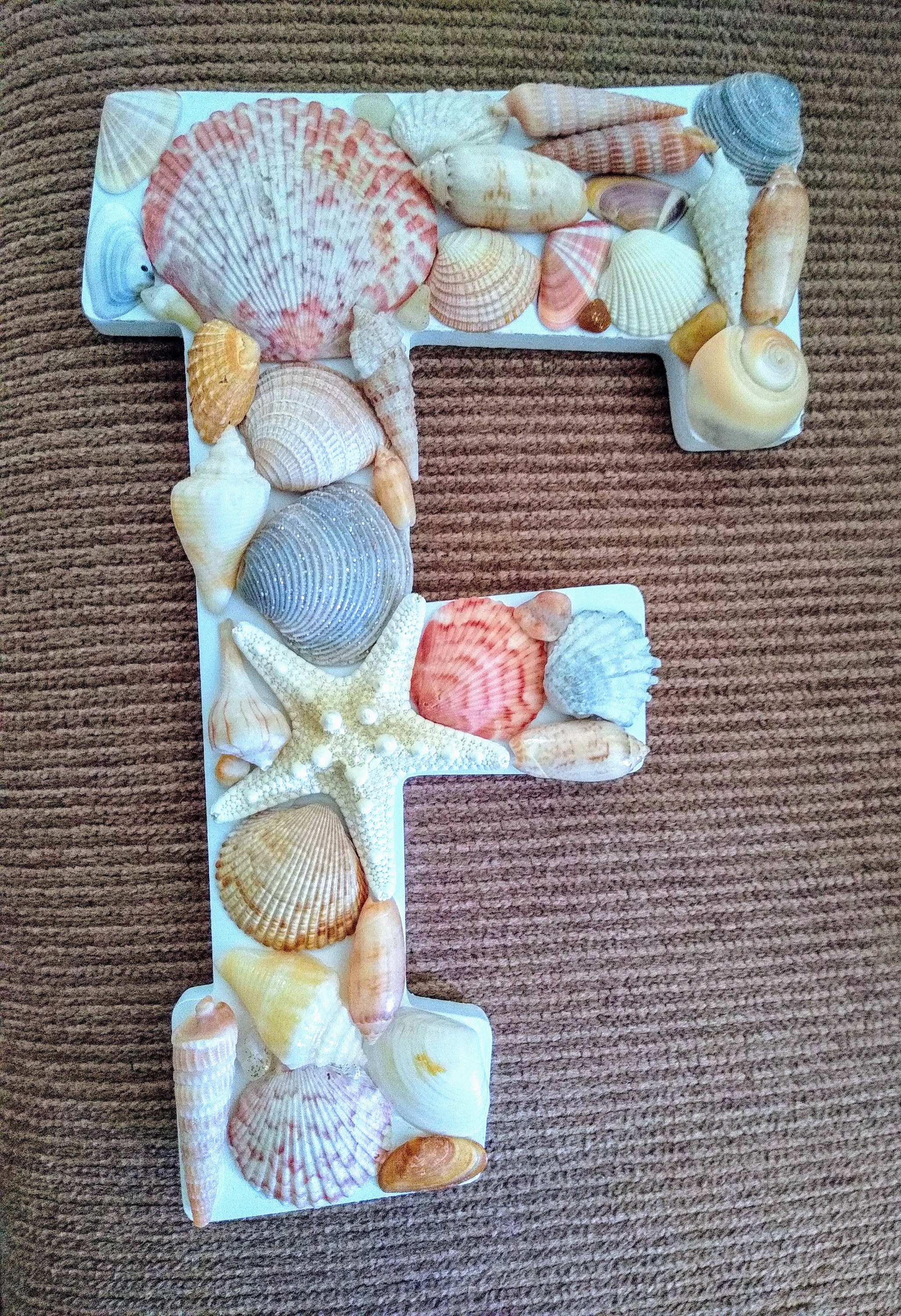 Seashell Wooden Letters - Made to Order - Coastal Decor - Etsy