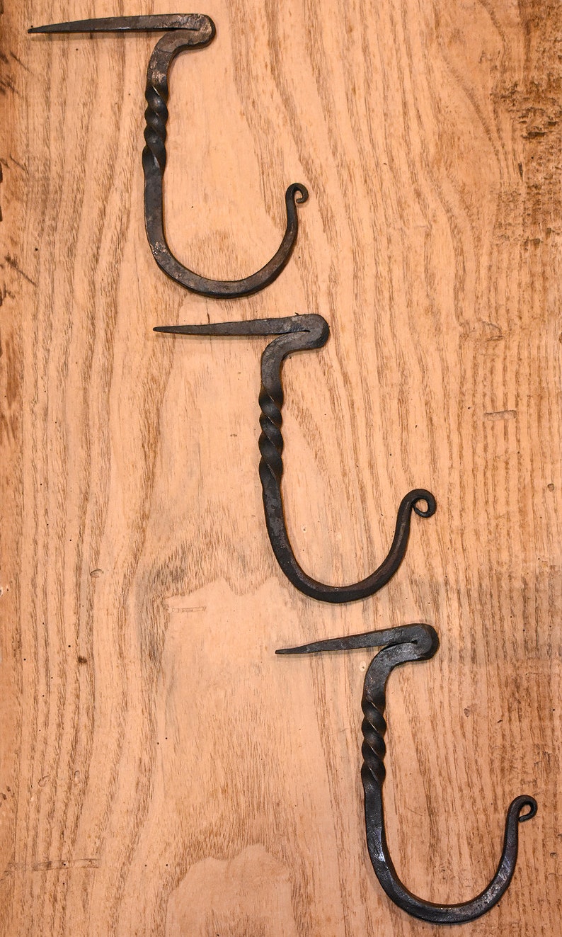 Hand Forged Drive / Beam Hook - Set of 3 - Etsy