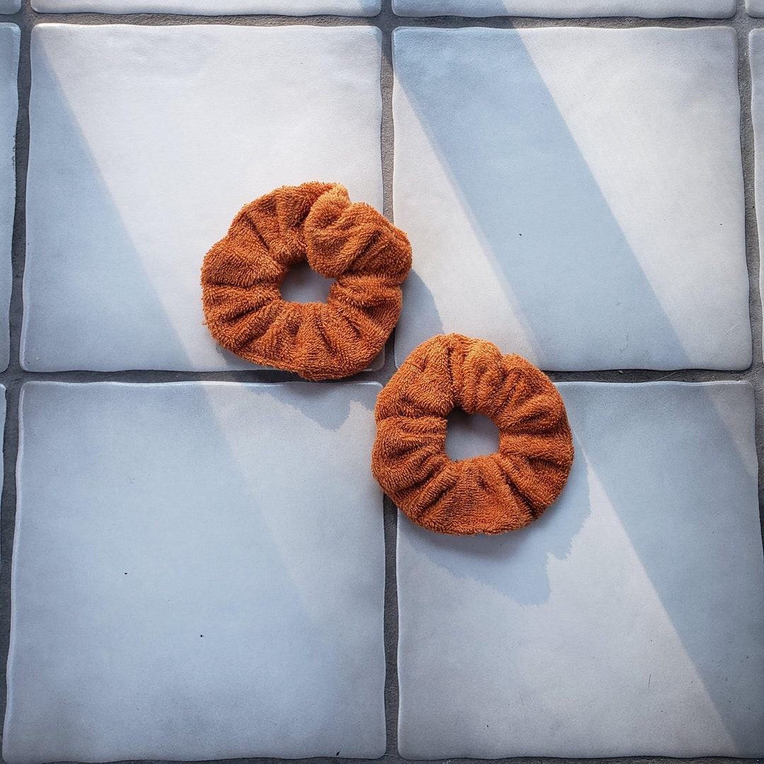 Burnt Orange Terry Cloth Hair Ties - Etsy