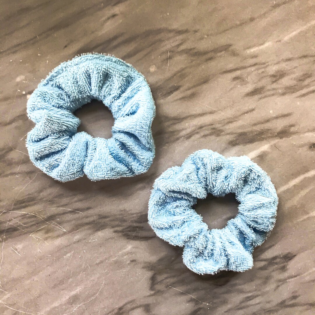 Baby Blue Terry Cloth Hair Ties - Etsy