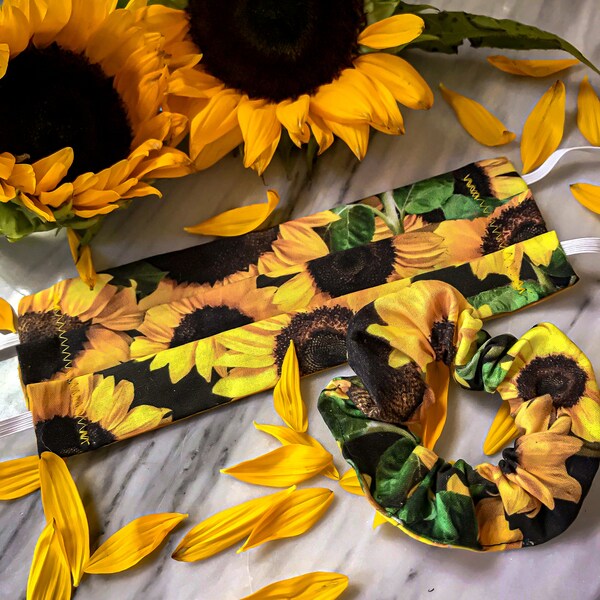 Sunflower Face Mask - Etsy